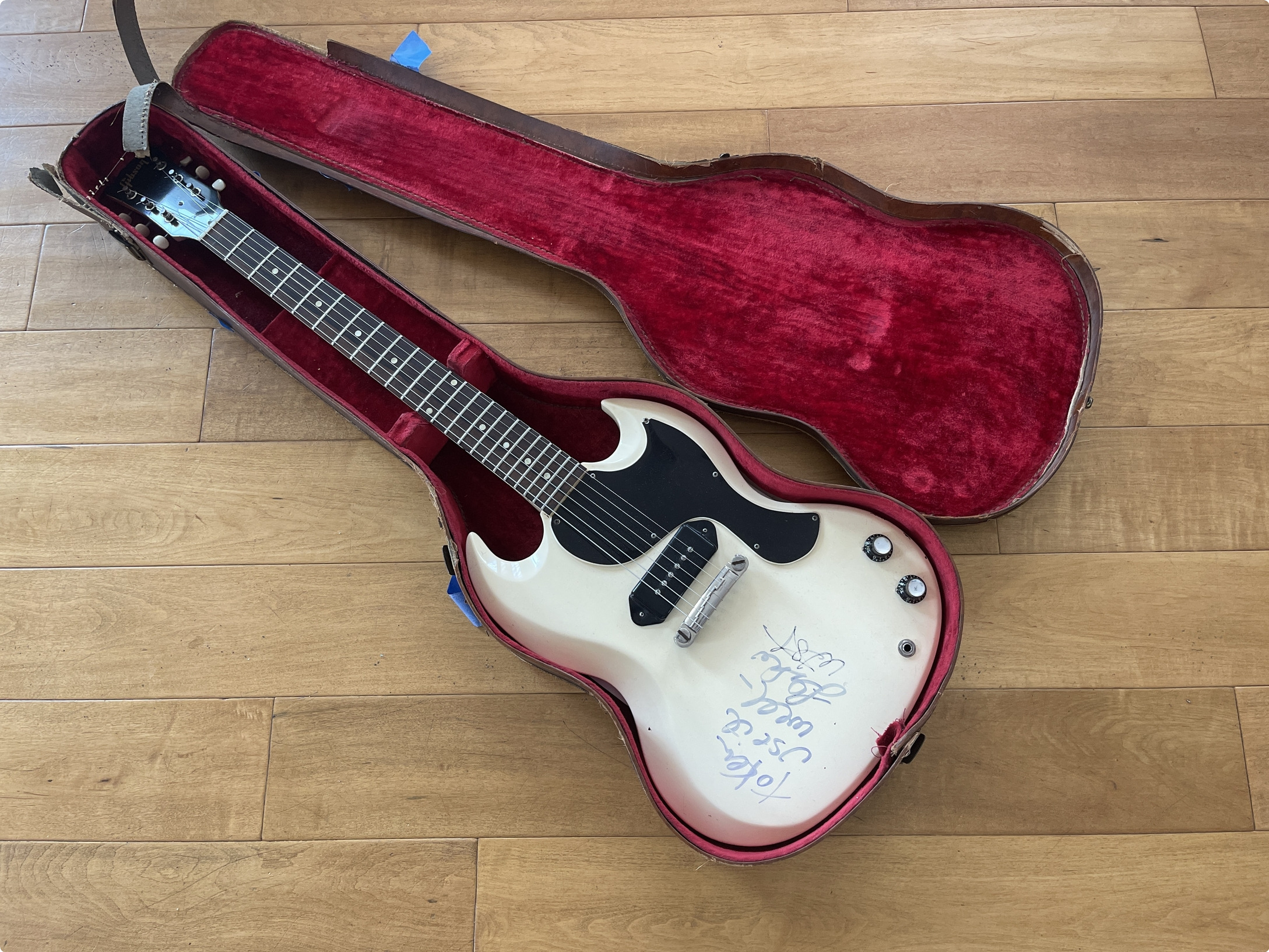 Gibson SG Jr 1963 Polaris White Guitar For Sale