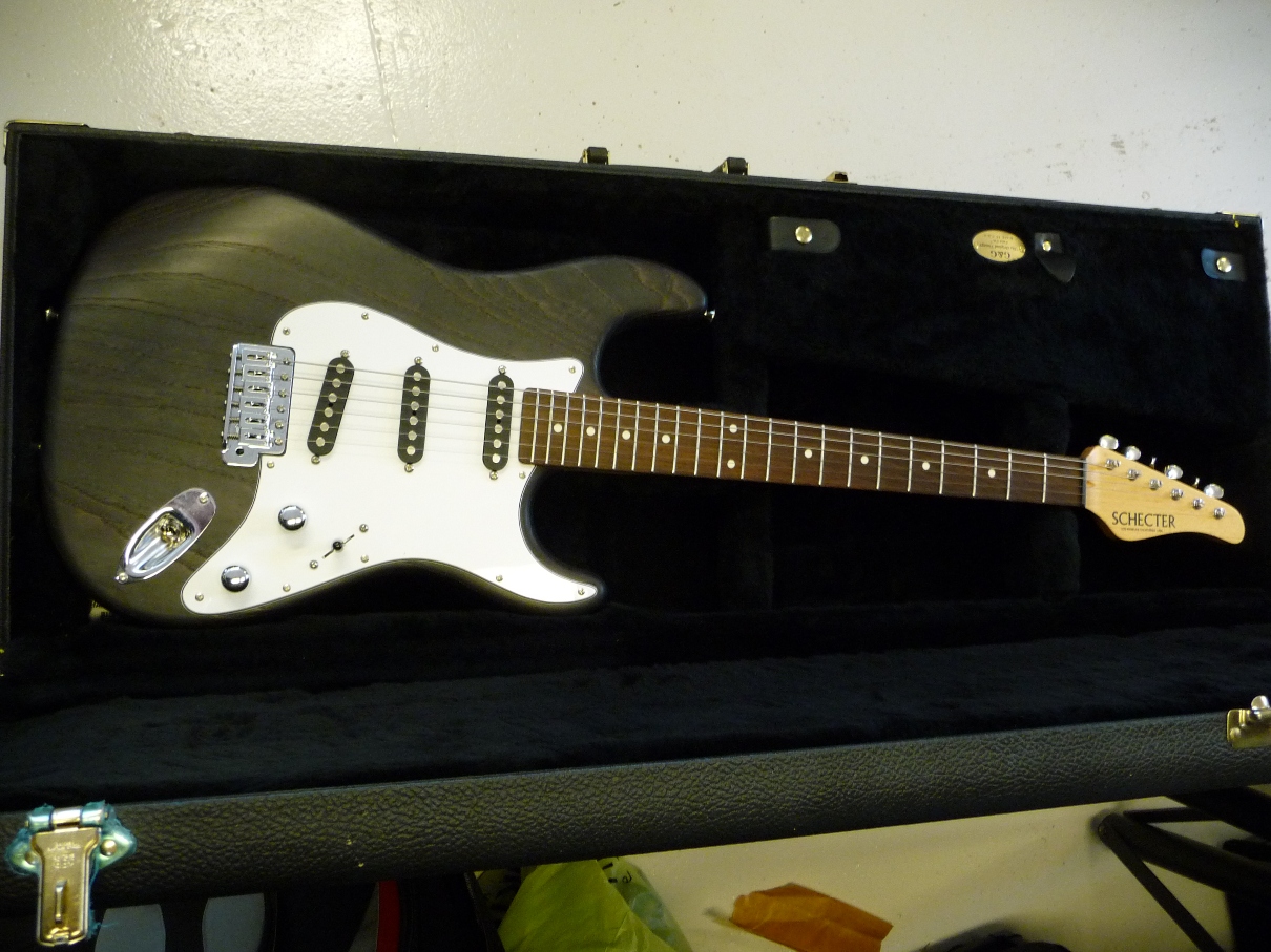 Schecter USA Strat Model `S` 2014 Black Oil Guitar For Sale Mega Music
