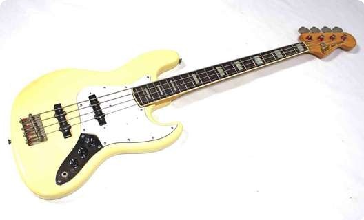 Greco Jazz Bass 1980's White Bass For Sale Rickguitars