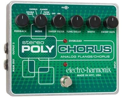 EHX Stereo Polychorus Analog Chorus/Flanger/Slapback Echo 2014 Effect ...