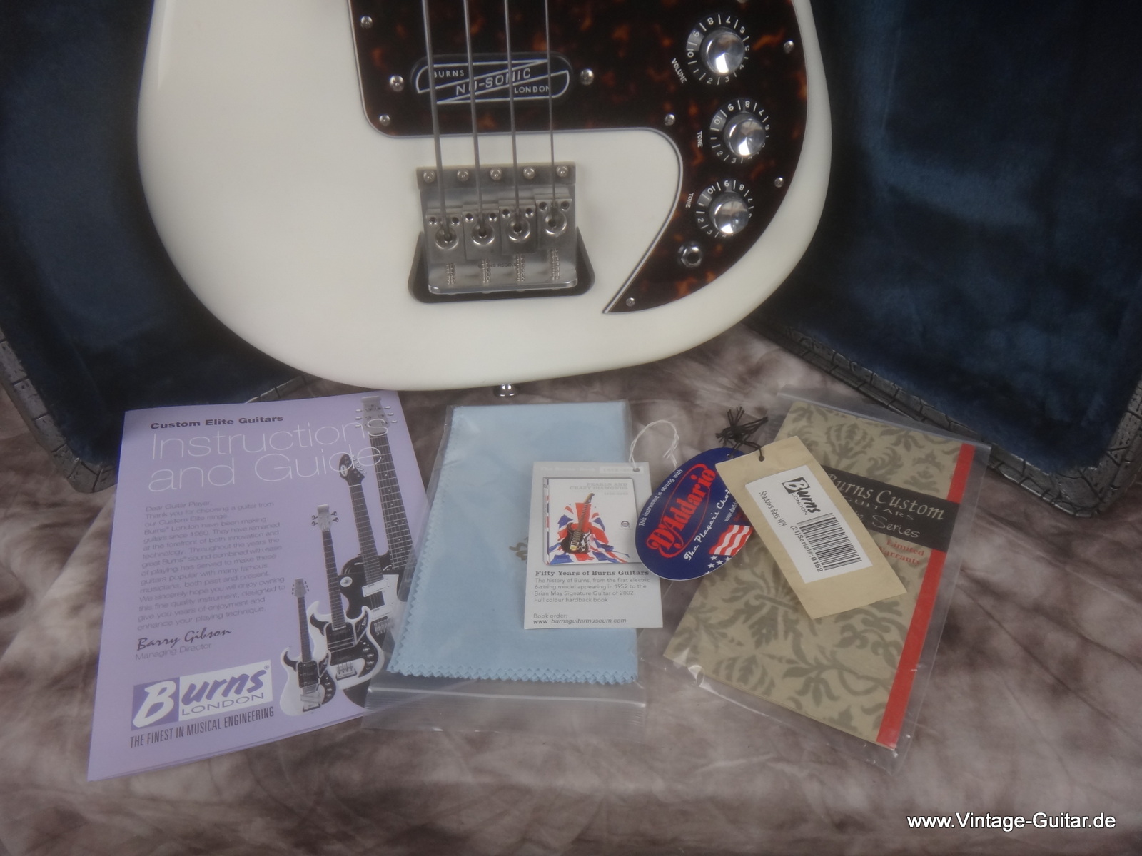 Burns John Rostill Shadows Bass 1964 2008 White Bass For Sale Vintage ...