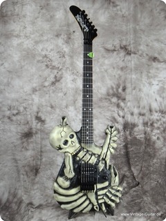 J. F. Frog George Lynch Skull 2010's Black And White Guitar For Sale ...