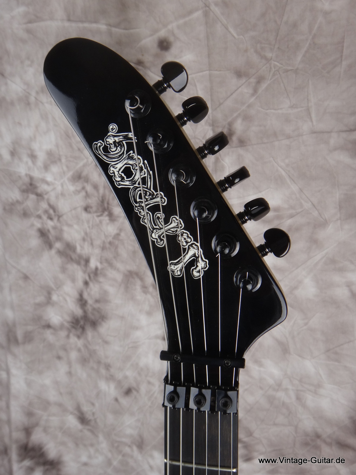 J. F. Frog George Lynch Skull 2010's Black And White Guitar For Sale ...