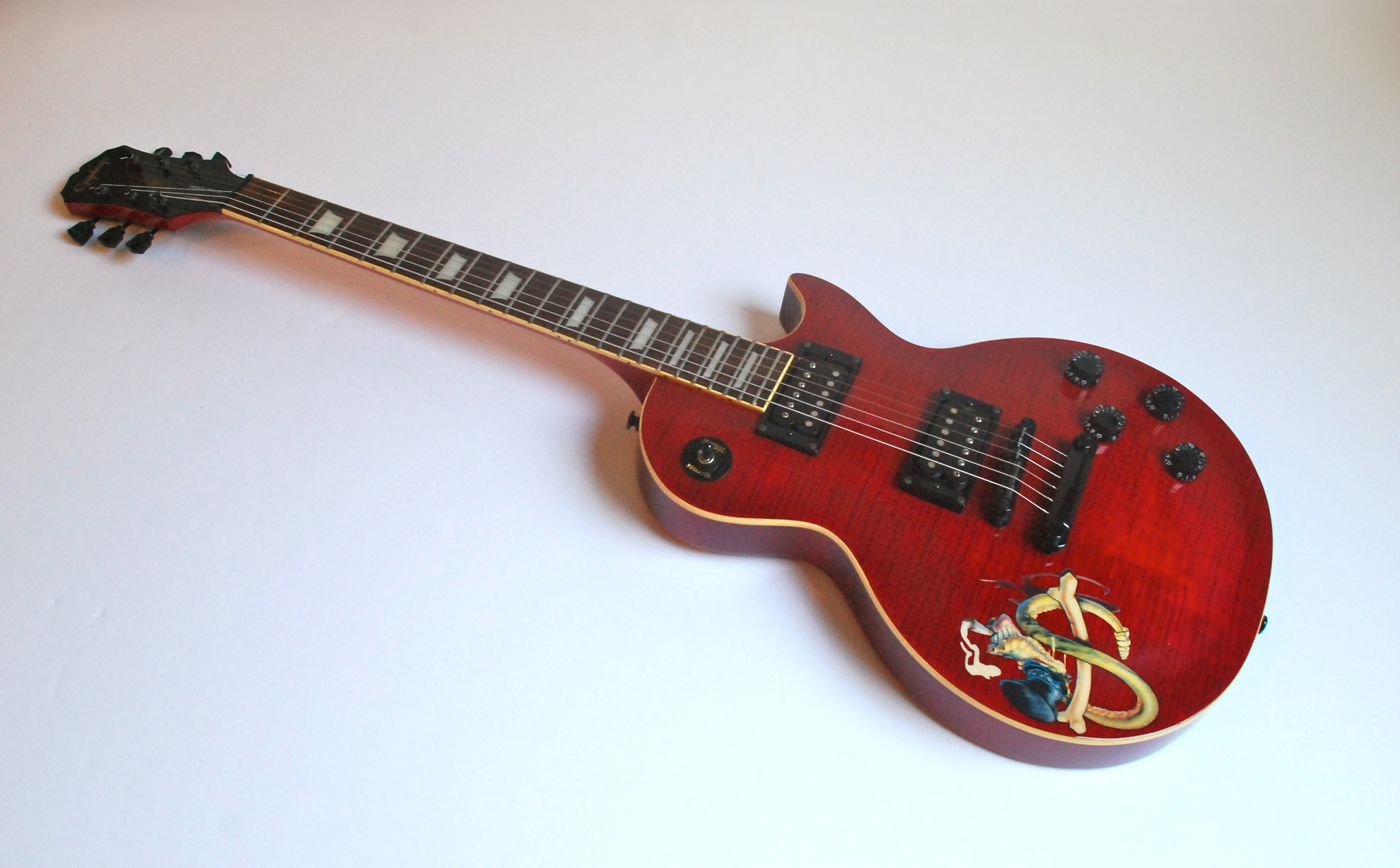 Epiphone Slash Snakepit Les Paul Classic 2000 Trans Red Guitar For Sale ...