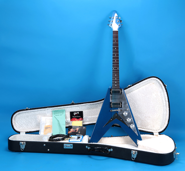 gibson-Flying V-2002-Metallic Blue