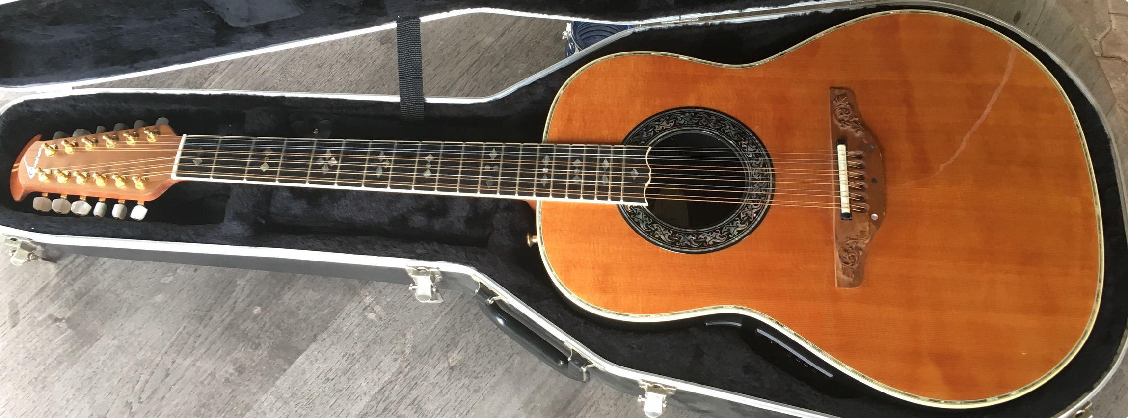 Ovation Guitars Custom Legend 1759 4 12 String 1998 Natural Guitar For ...